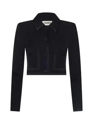 L'Agence Blythe Cropped Tailored Jacket