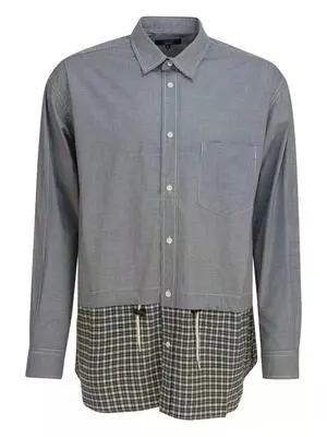 Comme Des Garçons Check-pattern Shirt - Grey