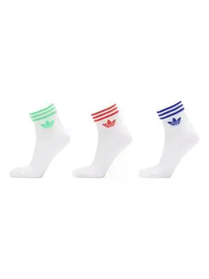 Adidas 3-stripes Ankle Socks Pack Of 3 - White