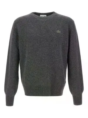 Lacoste Embroidered Crew-neck Sweater - Grey