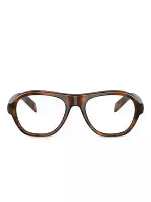 Prada Round-frame Glasses - Brown