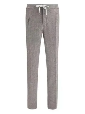 PT TORINO Drawstring Herringbone Trousers