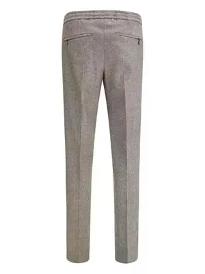 PT TORINO Drawstring Herringbone Trousers