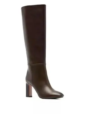 AQUAZZURA 80mm Leather Knee High Boots