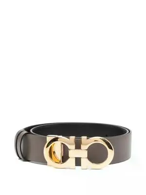 FERRAGAMO Leather Belt - Grey