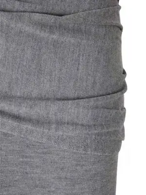 Staud Wilma Ruched Midi Skirt - Grey