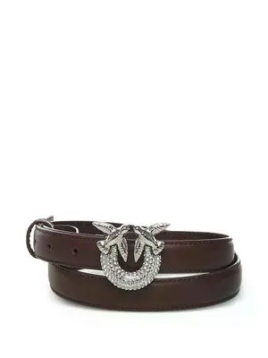 Pinko Love Birds Buckle-embellished Belt - Brown