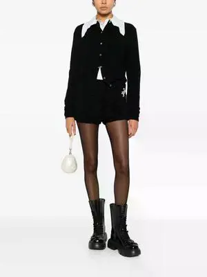 Simone Rocha Embellished Cable Knit Shorts