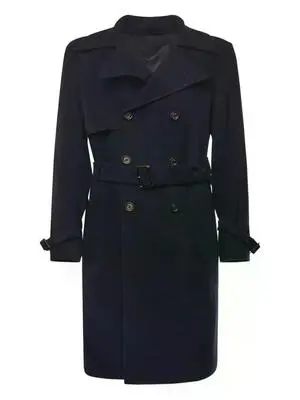 Eleventy Belted Double-breasted Trench Coat