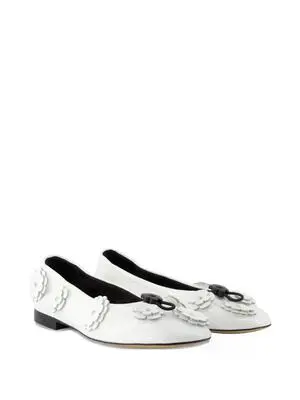 Cecilie Bahnsen Flower-embellishment Ballet Flats