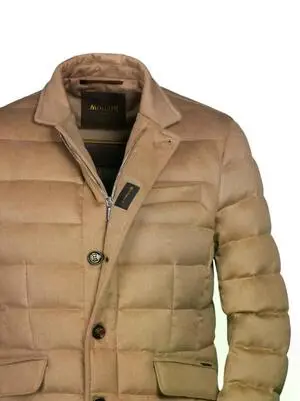 MOORER Buttoned Padded Jacket - Neutrals