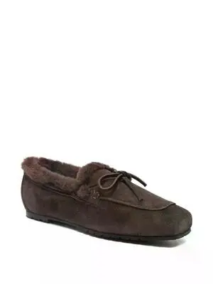 AeydĒ Suede Loafers With Tie Detail