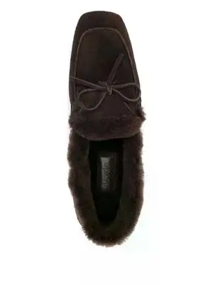AeydĒ Suede Loafers With Tie Detail