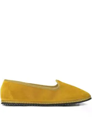 VIBI VENEZIA Trim Velvet Flat Shoes - Yellow