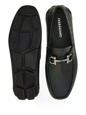 FERRAGAMO Gancini-buckle Loafers - Black