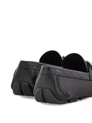 FERRAGAMO Gancini-buckle Loafers - Black