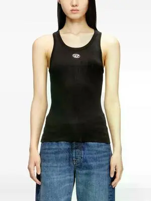 DIESEL® Oval D-logo Ribbed Tank Top