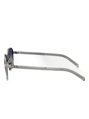 Prada Geometric-frame Sunglasses - Silver