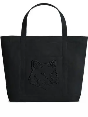 Maison Kitsuné Large Fox Head Tote Bag - Black