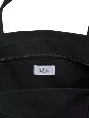Maison Kitsuné Large Fox Head Tote Bag - Black