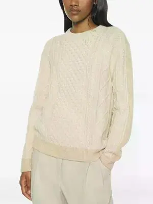 Maison Kitsuné Crew-neck Cable Knit Sweater