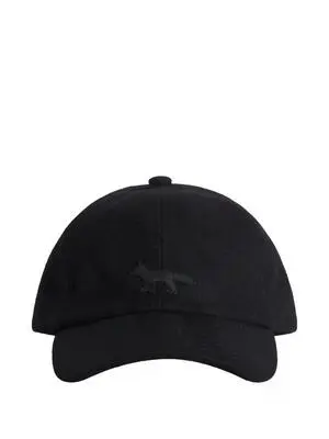 Maison Kitsuné Fox-print Baseball Cap - Black