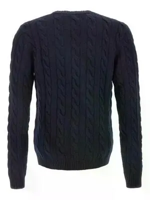 SUN 68 Cable-knit Logo Sweater