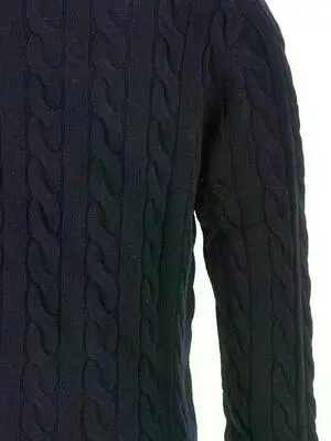 SUN 68 Cable-knit Logo Sweater