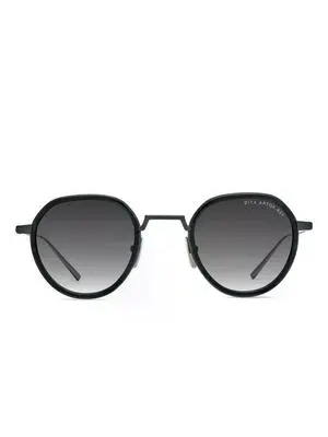 Dita Black Round Frame Sunglasses
