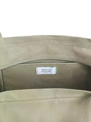 Maison Kitsuné Fox Head Xl Tote Bag - Neutrals
