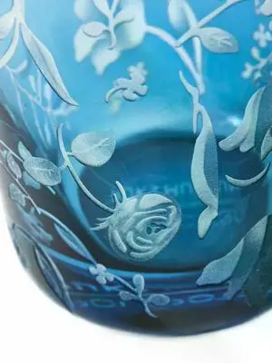 POLSPOTTEN Engraved-floral Glass Tumblers