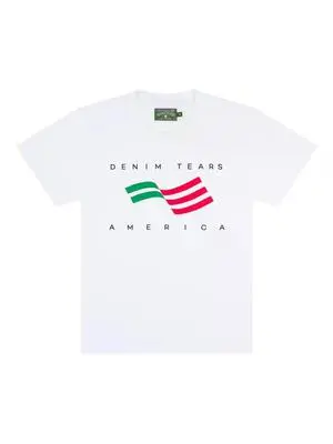 DENIM TEARS America Sportswear Graphic-print T-shirt - White