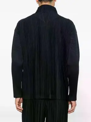 Issey Miyake Pleated Zip Jacket - Black