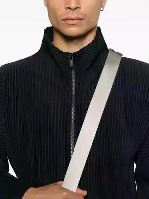 Issey Miyake Pleated Zip Jacket - Black