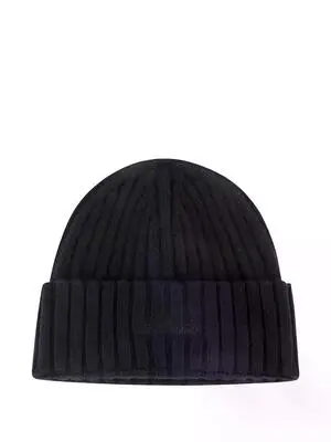 MC2 SAINT BARTH Ribbed Wool Beanie Hat - Black