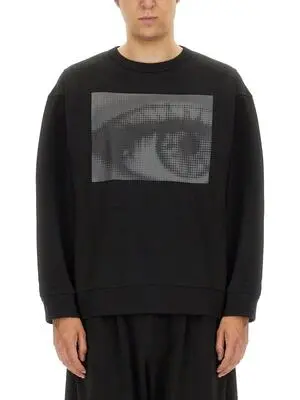 Dries Van Noten Printed Cotton Sweatshirt - Black