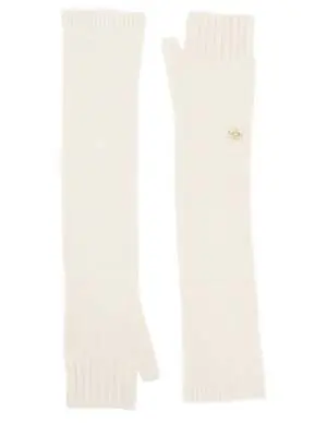 GANNI Ganni Wool Blend Gloves Beige