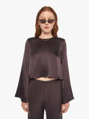 Sablyn Sonya Crewneck Silk Blouse With Bell Sleeves - Multi