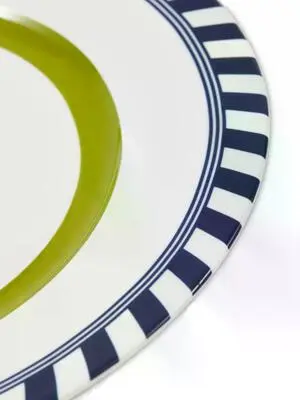 POLSPOTTEN Striped Edge Decorative Plates