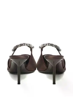 Paris Texas 70mm Lidia Slingback Pumps - Brown
