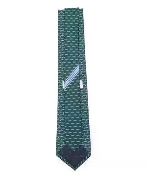 FERRAGAMO Racing Print Silk Neck Tie
