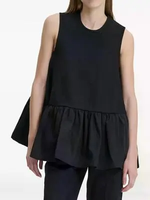 Cecilie Bahnsen Barbara Embroidered Top - Black