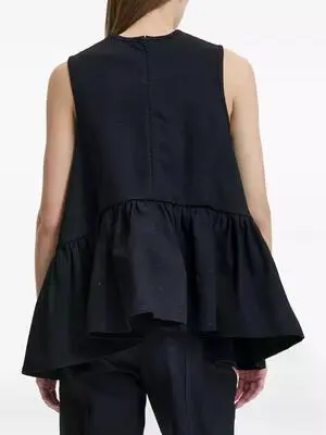 Cecilie Bahnsen Barbara Embroidered Top - Black