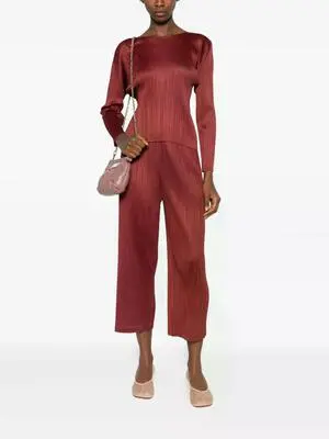 Issey Miyake Pleated Trousers - Brown