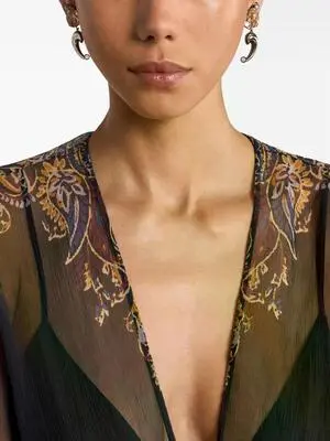 Etro Paisley Crystal Earrings - Neutrals