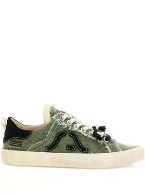 SPRINGA Canvas Frayed-trim Sneakers
