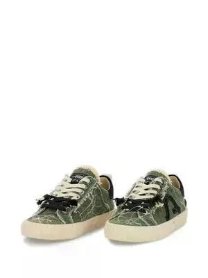 SPRINGA Canvas Frayed-trim Sneakers