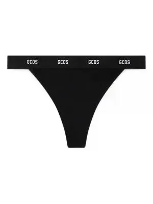Gcds Logo-band Thong - Black