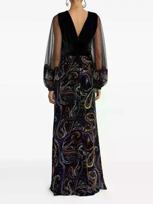 Etro Puff Sleeves Maxi Dress