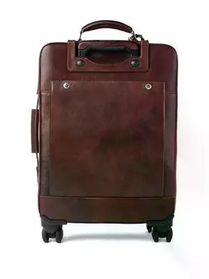 Brunello Cucinelli Leather Wheeled Suitcase - Red